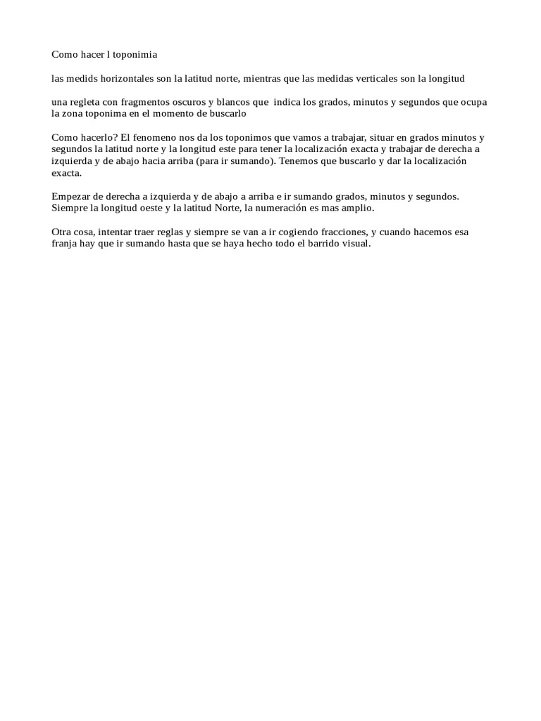 Como Hacer Toponimia | PDF