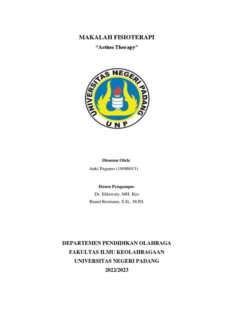 Makalah Fisioterapi - Anki Pagamo PDF | PDF