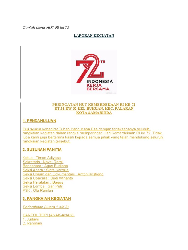 Contoh LPJ | PDF