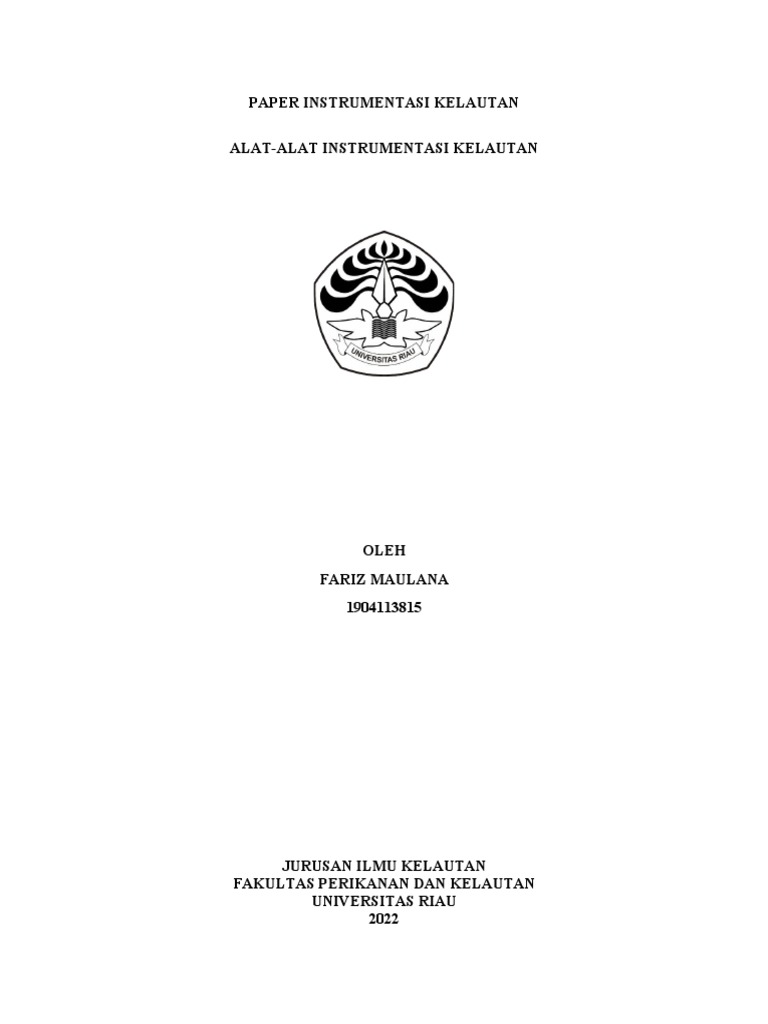 Paper Instrumentasi Kelautan | PDF Paper Instrumentasi Kelautan | PDF