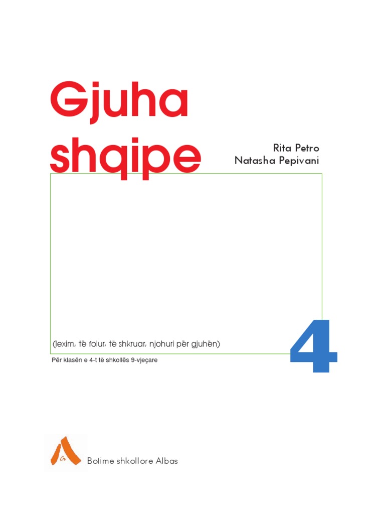 Gjuhe Shqipe Klasa IV | PDF