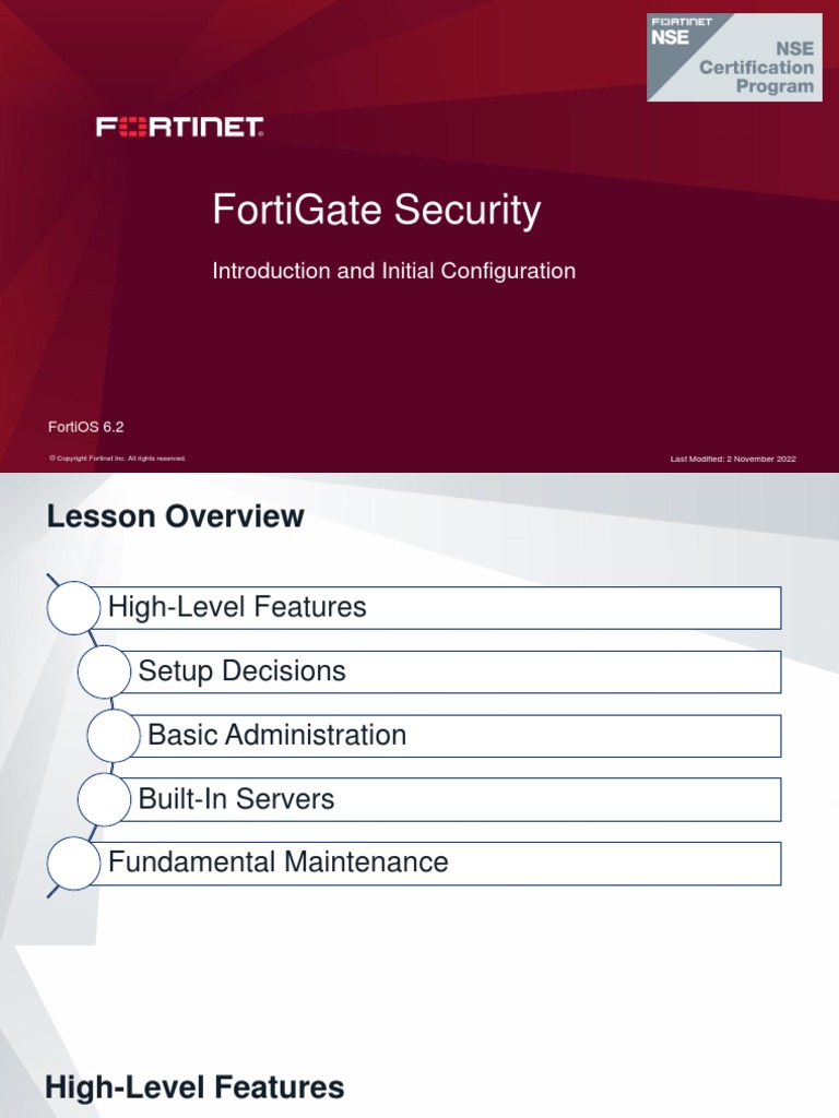 FortiGate Sec 01 Introduction | PDF | Domain Name System | Ip Address