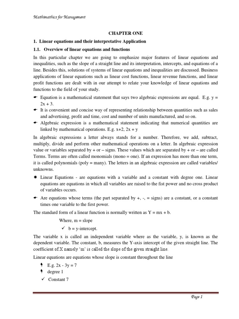 Maths For Management | PDF | Matrix (Mathematics) | Supply (Economics)