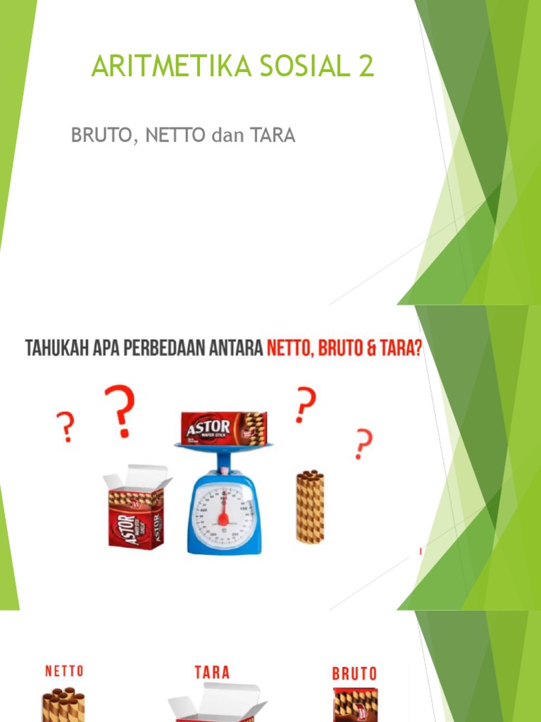Rumus Bruto, Netto, dan Tara dalam Aritmetika | PDF