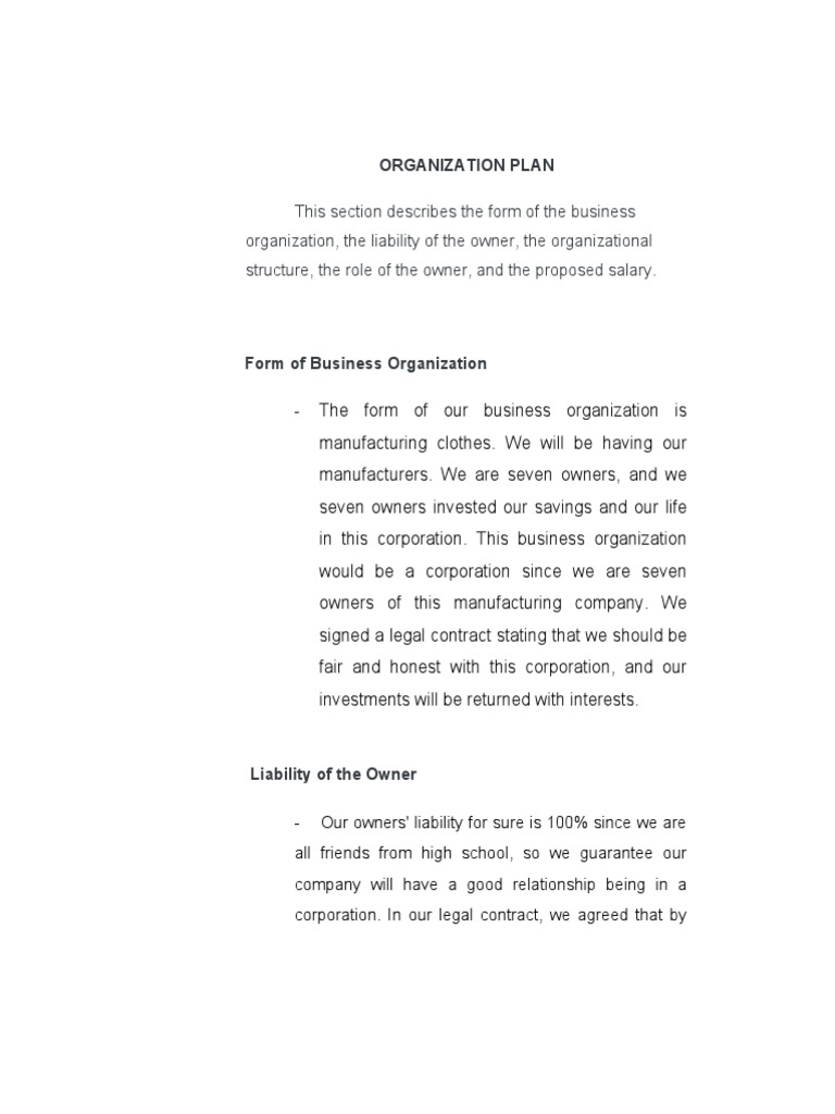 Organizational Structure and Operational Planning for a Seven-Owner ...