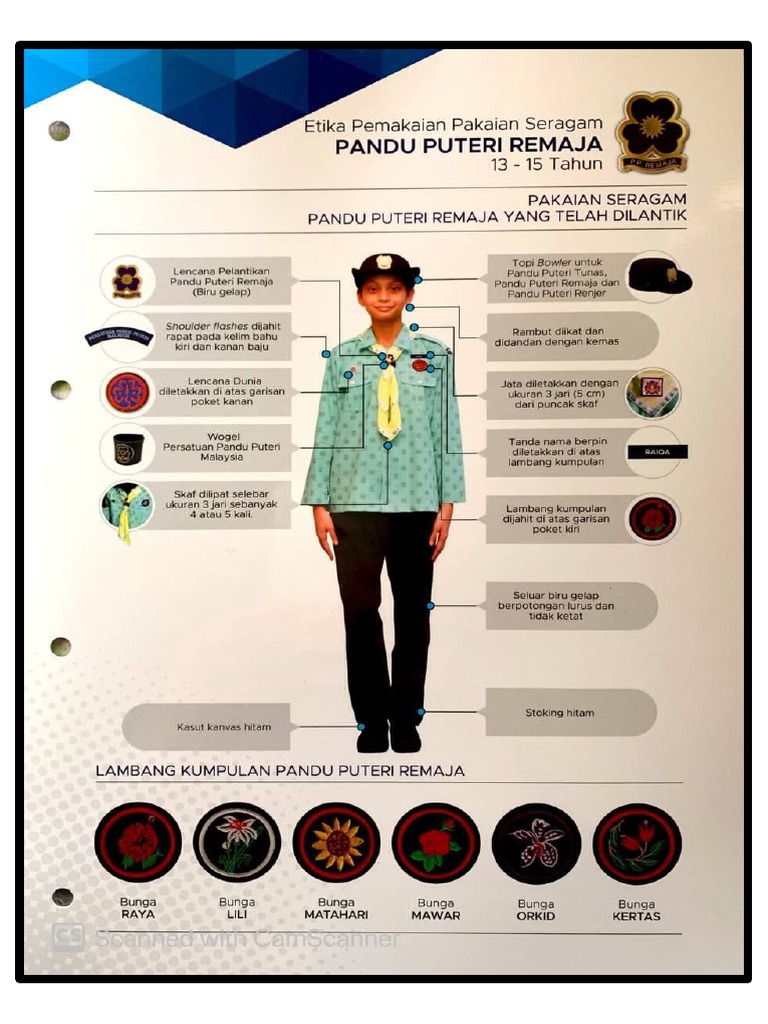 Pakaian Seragam Pandu Puteri | PDF