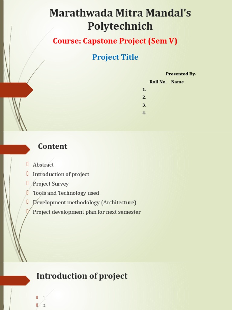 Final Project PPT Template | PDF