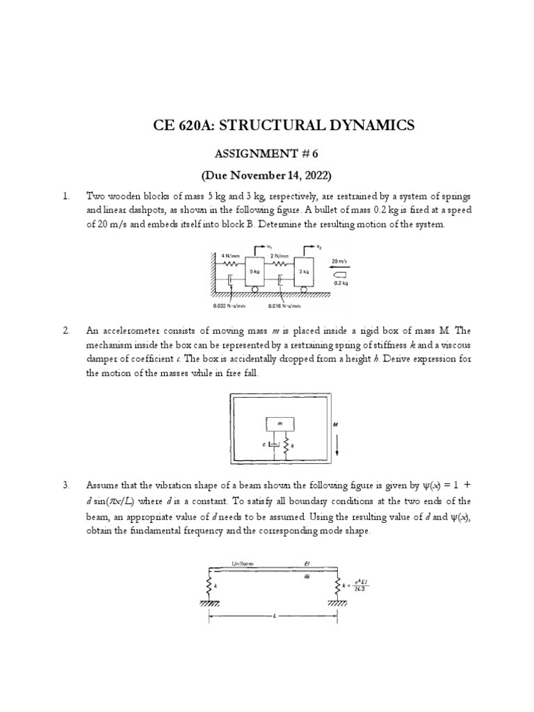 Assignment 6 | PDF | Normal Mode | Beam (Structure)