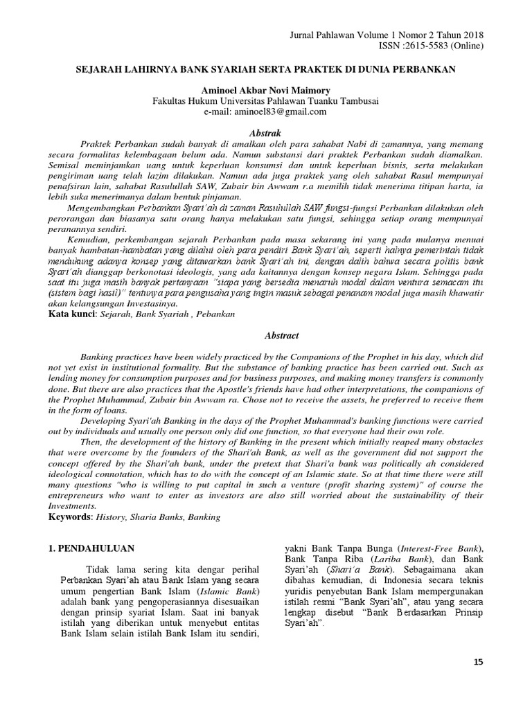 Sejarah Lahirnya Perbankan Syariah Serta Prakteknya Di Dunia Perbankan | PDF | Ilmu Sosial