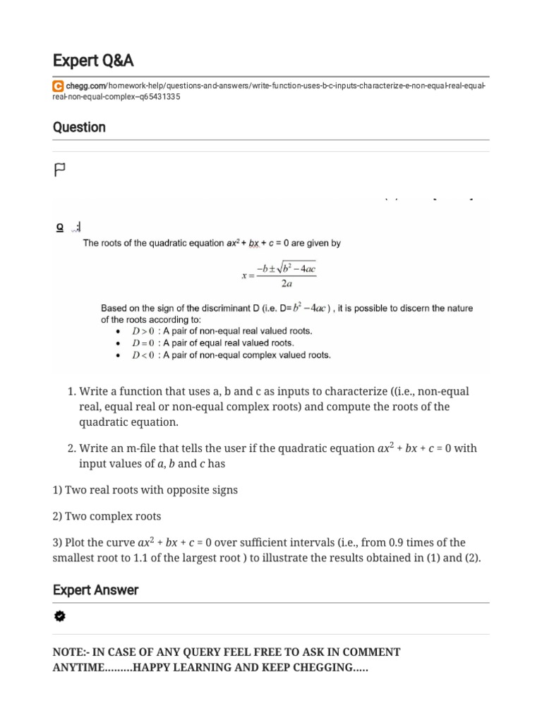 Write A Function That Uses A B And C As Inputs To Pdf Function 9403