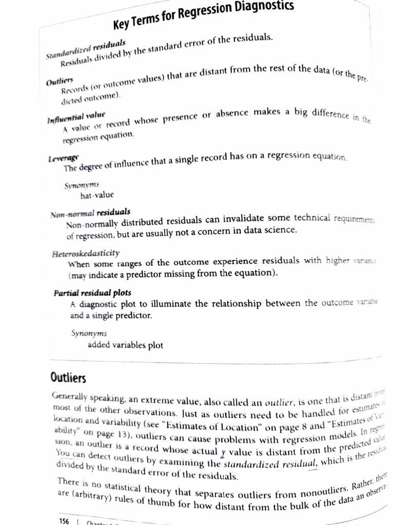 Outliers Linear Regression Pdf Errors And Residuals Regression