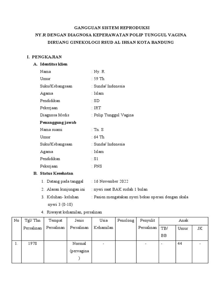 Salin3-LK Ruang Ginek Polip Tunggul Vagina (Nurajijah) | PDF