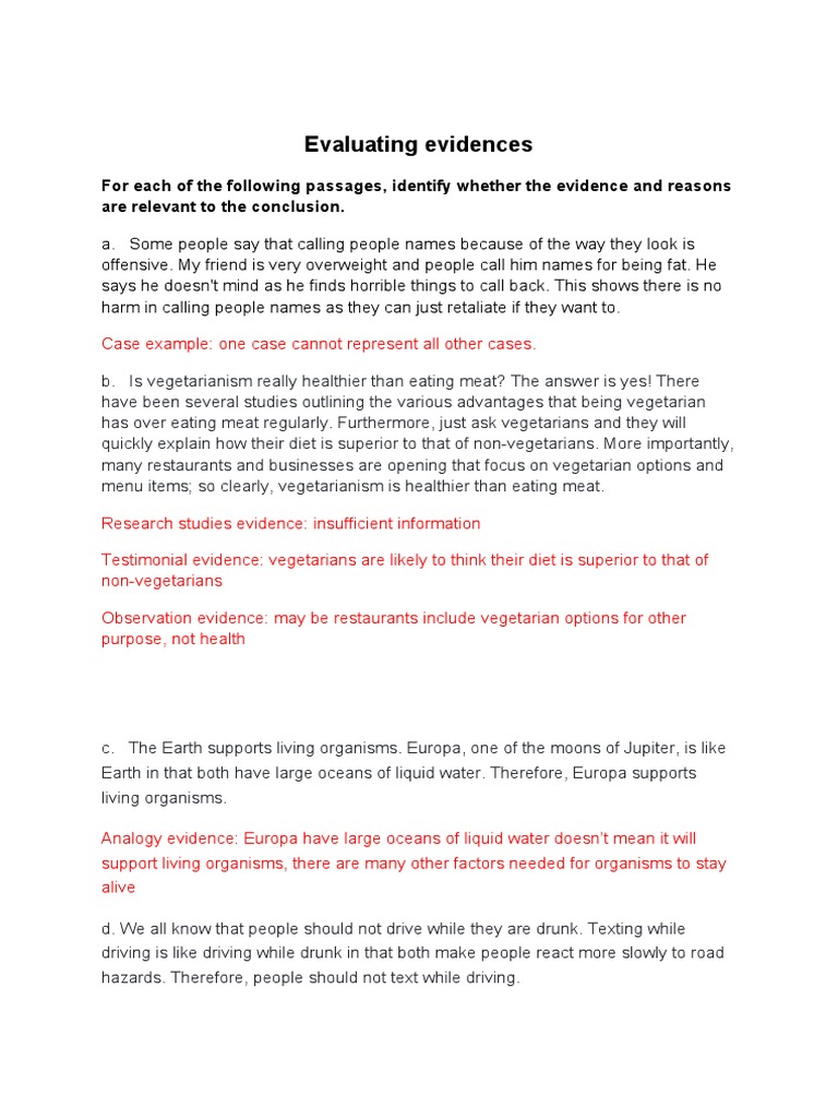 Evaluating Evidences | PDF | Sampling (Statistics) | Opinion Poll