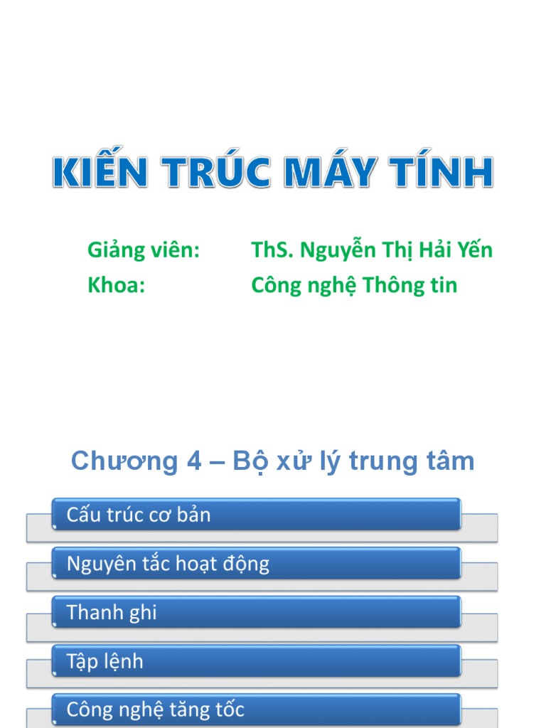 04 - Chuong 4 - CPU | PDF