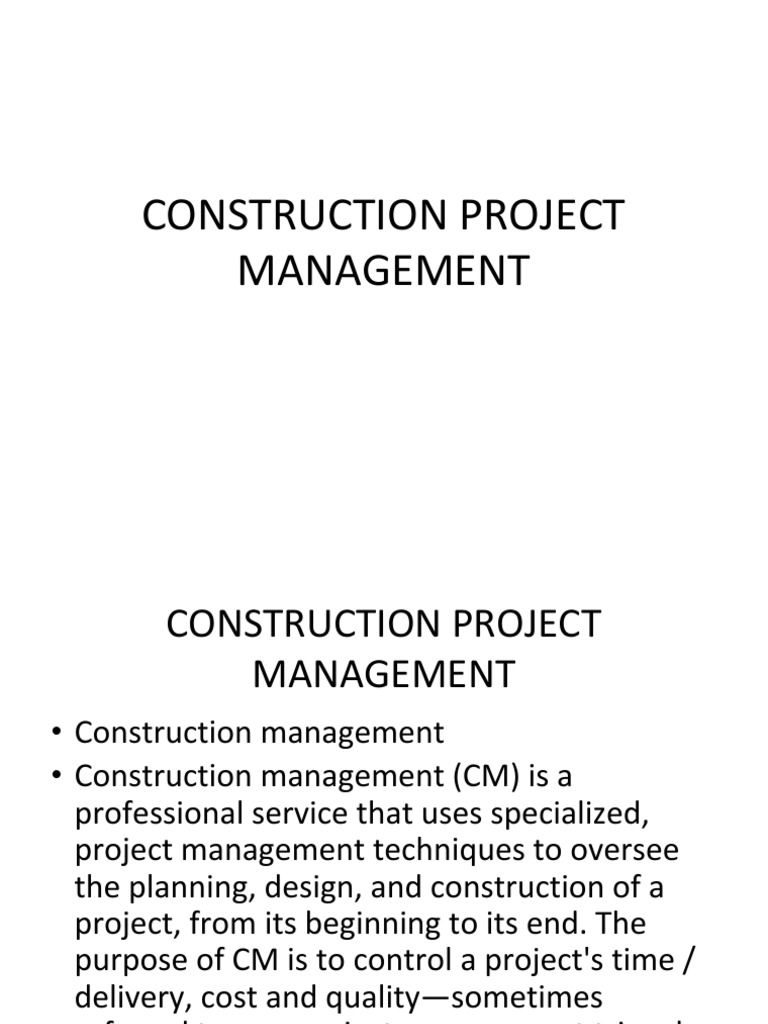 Construction Project Management Guide | PDF | Construction Management | Project Management