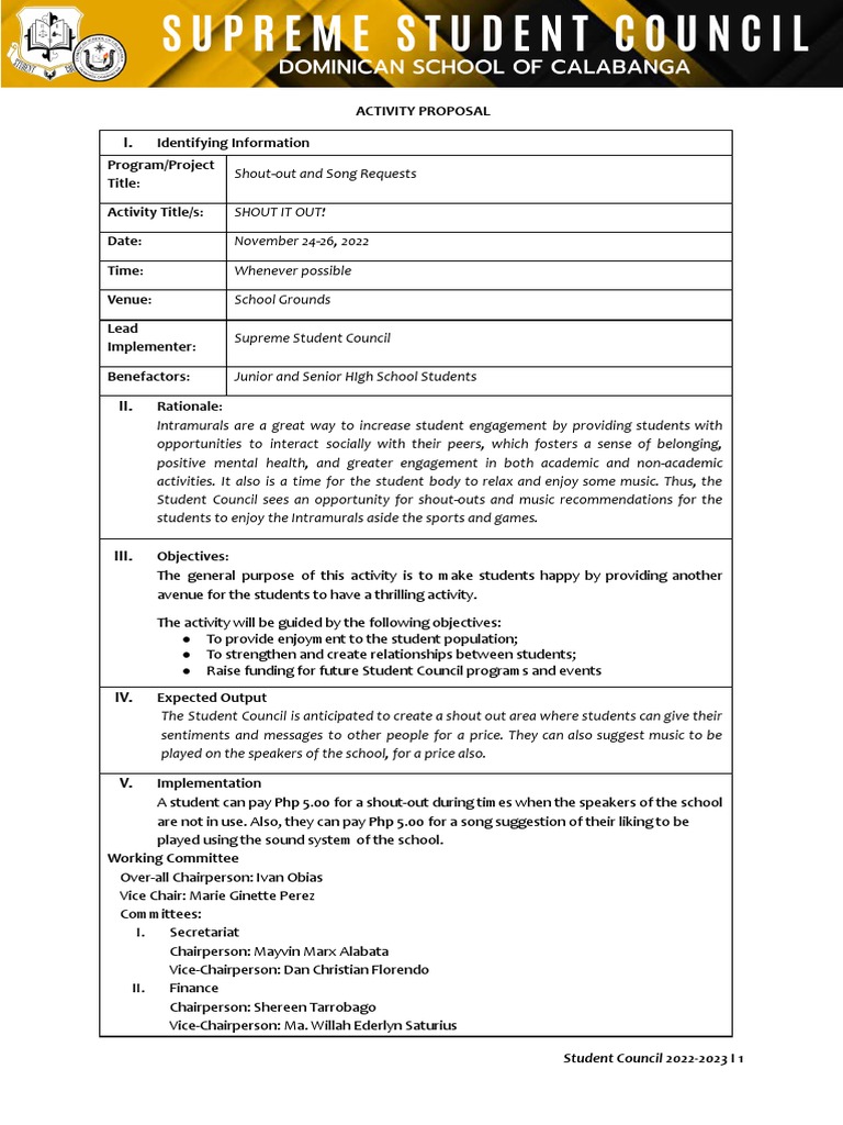 Shout Out Proposal | PDF