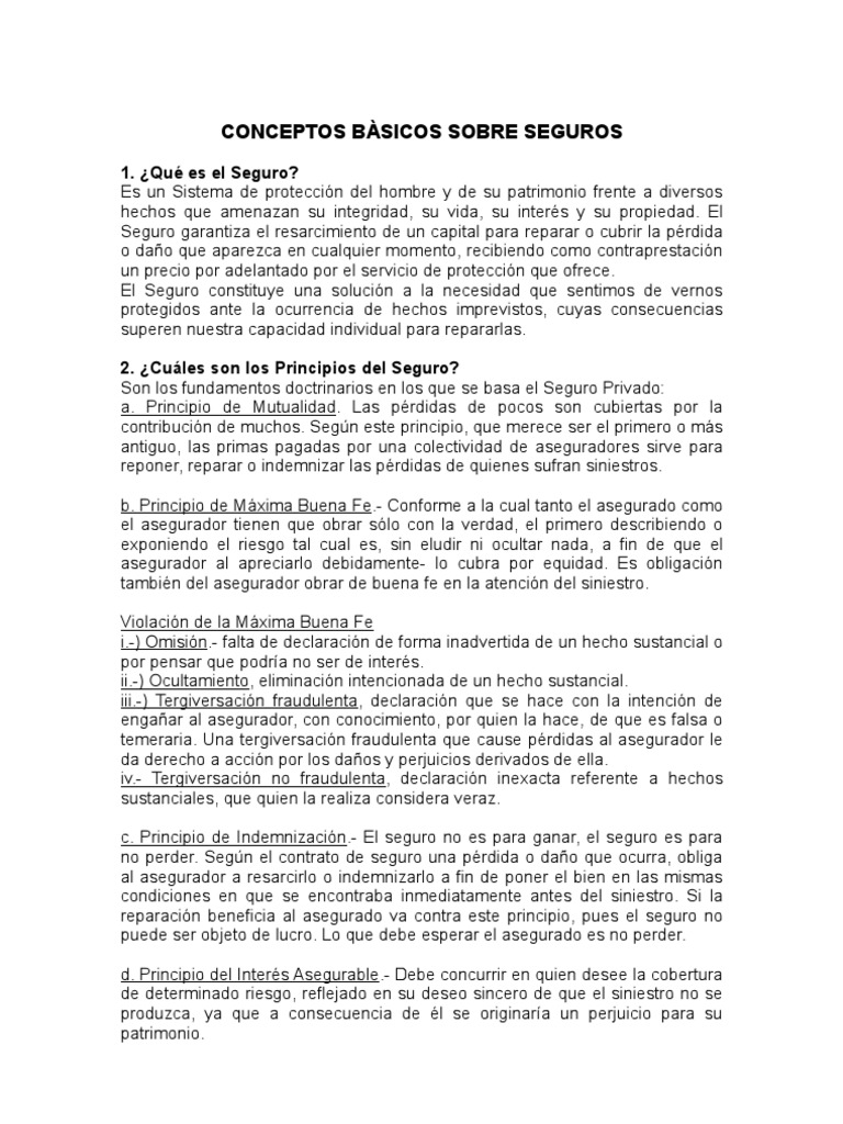 Introduccion Al Seguro | PDF