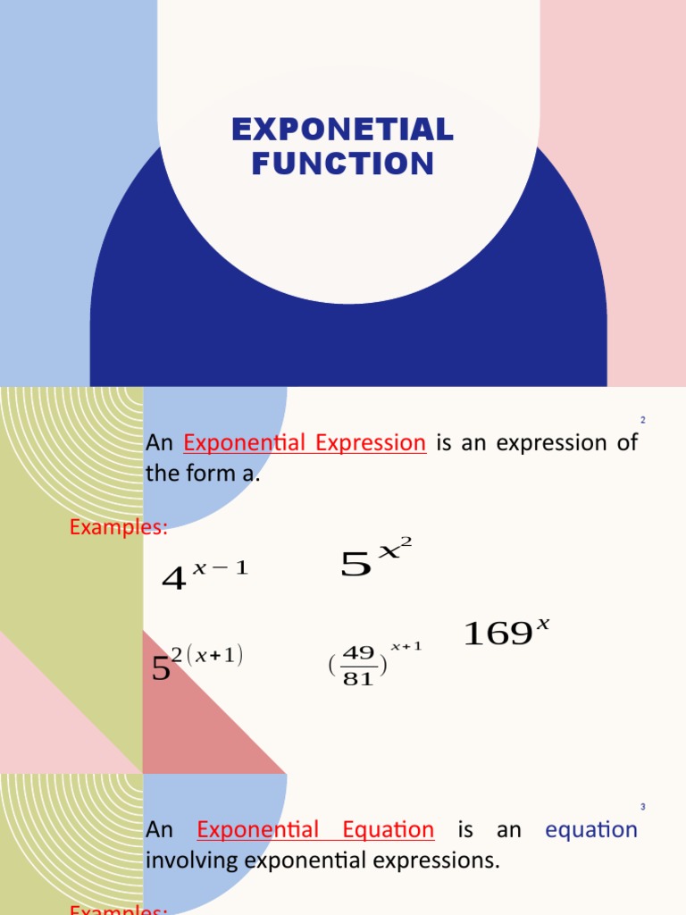 Exponetial Function Pdf Exponentiation Elementary Mathematics
