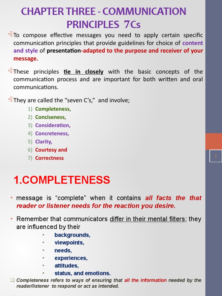 Chapter 3 - Communication Principles | PDF | Communication | Sentence (Linguistics)