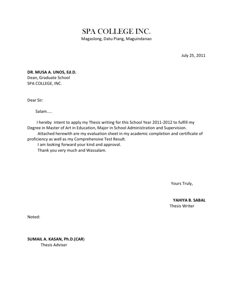 Spa Letter | PDF