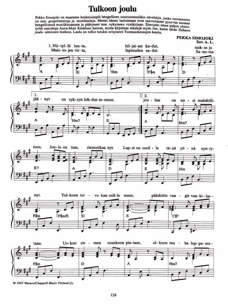 Simojoki - Tulkoon Joulu | PDF