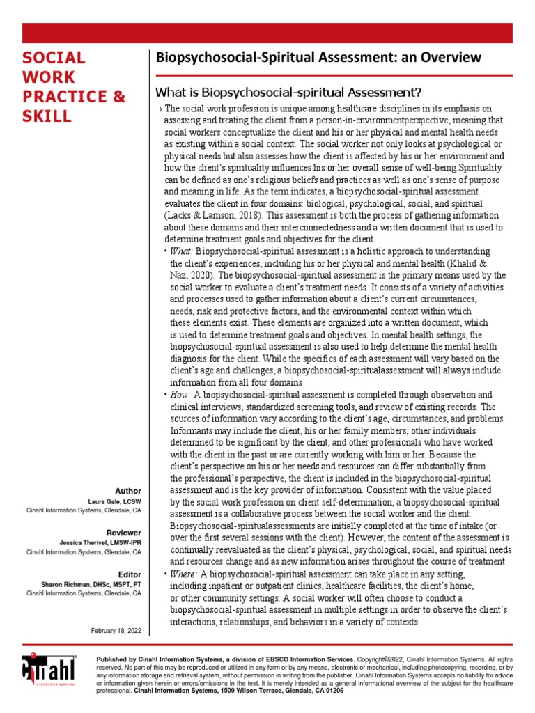 For REACTION 2 Social Work Reference Center Skill Biopsychosocial ...