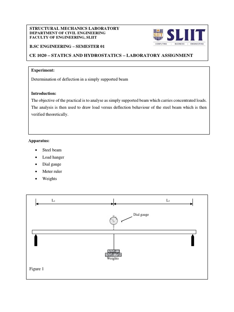 Deflection of a Beam | PDF | Beam (Structure) | Experiment