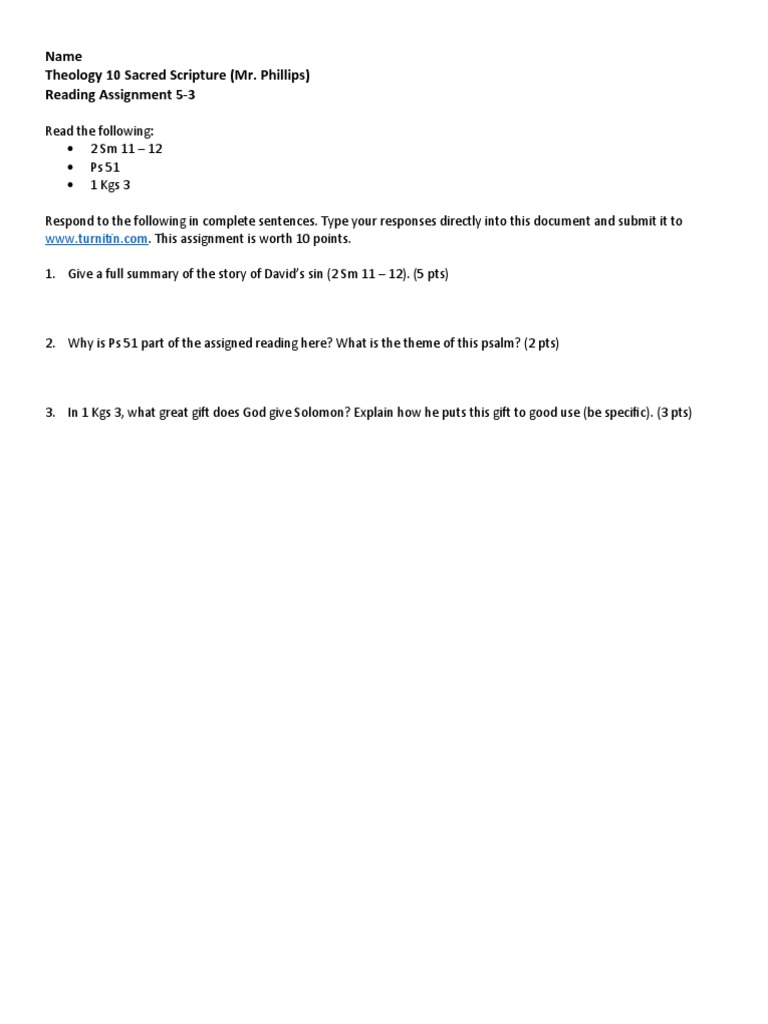 Reading Assignment 5-3 | PDF