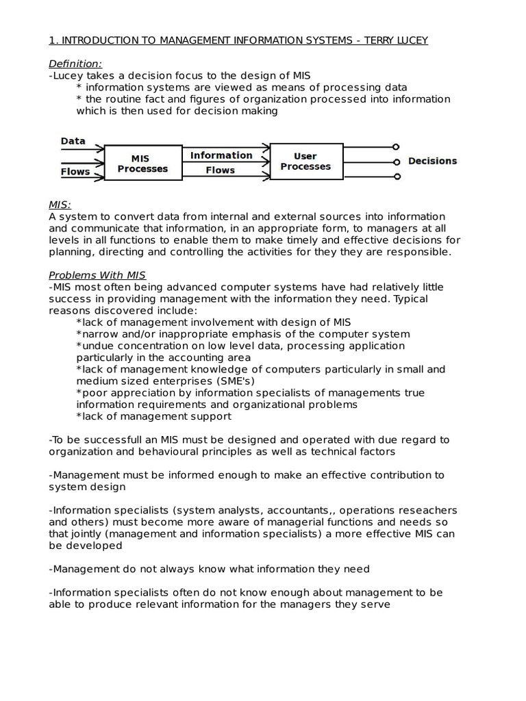 1.introduction To Management Information Systems-Lucey | PDF | Lean ...