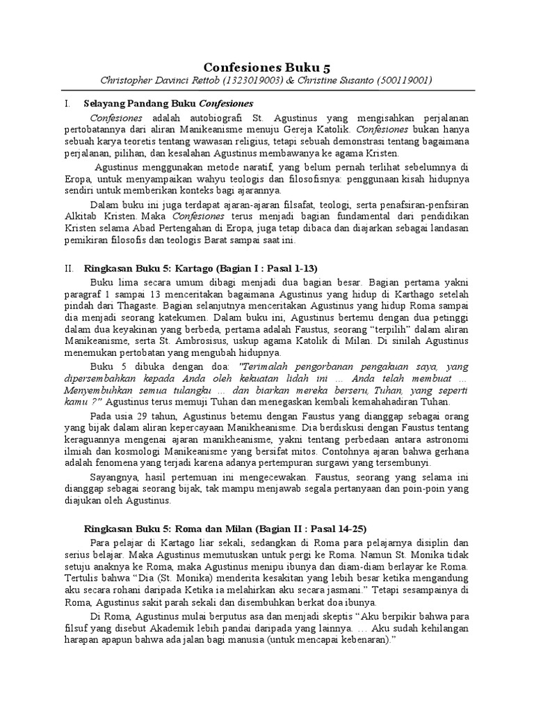 Confesiones Buku 5 | PDF | Filsafat | Agama & Spiritualitas