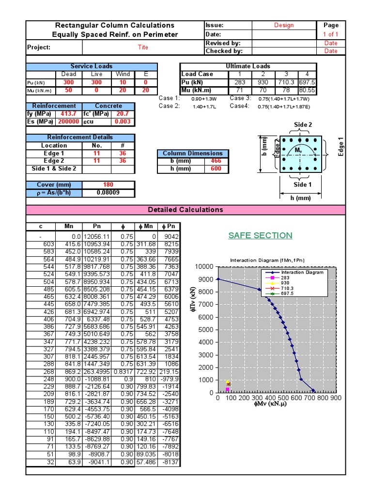 RCC Column Calc Good Mahfuz | PDF | Structural Engineering | Economic Sectors