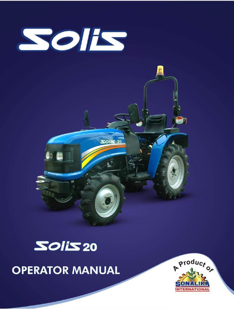 Solis 20 Operator Manual | PDF
