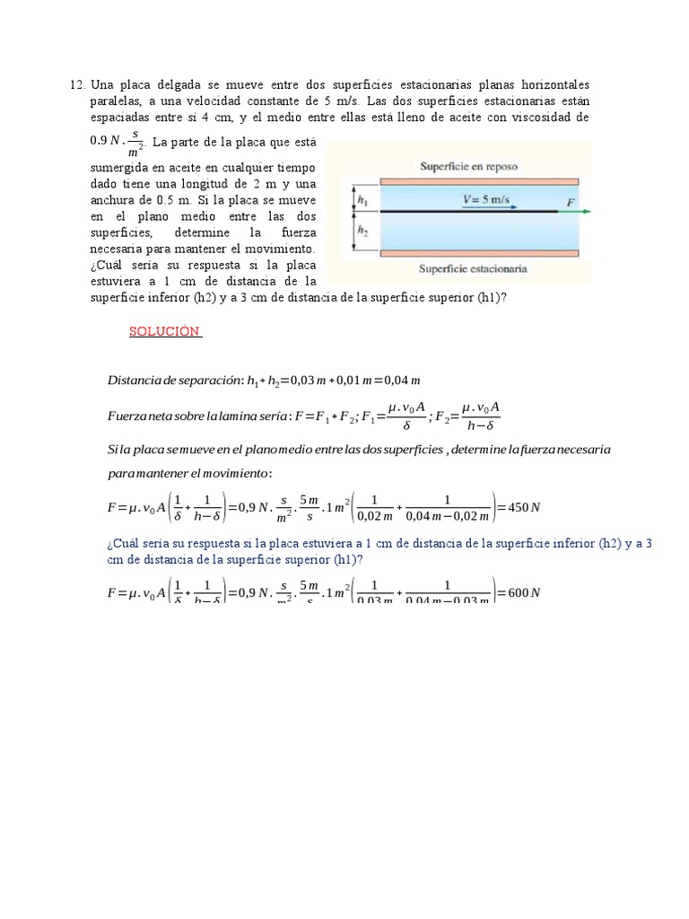Ejercicio 12 Fluidos | PDF