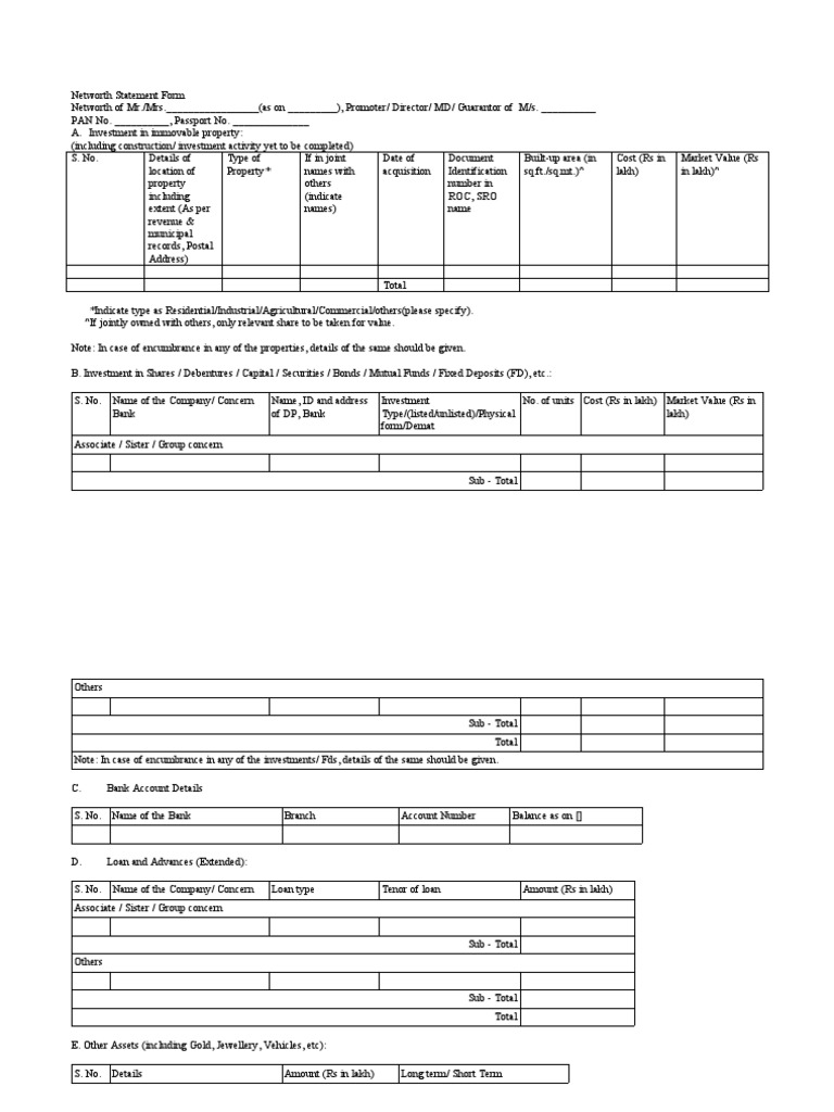 Annexure To Personal Guarantee | PDF | Loans | Financial Services
