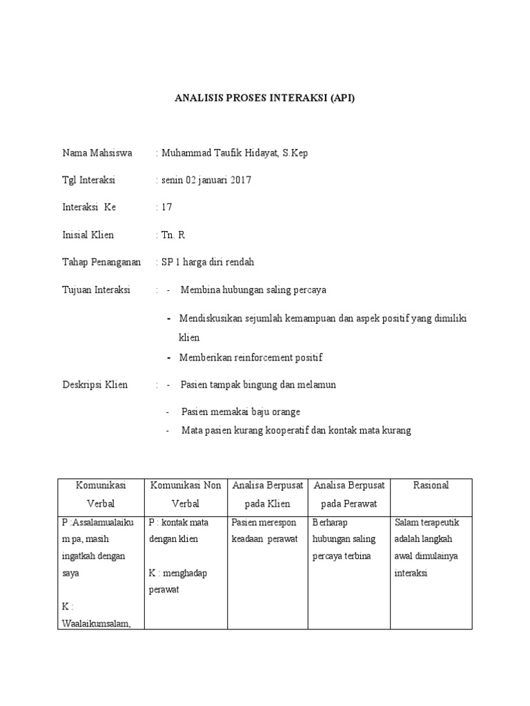 Interaksi Terapeutik SP 1 Harga Diri | PDF | Pengembangan Diri