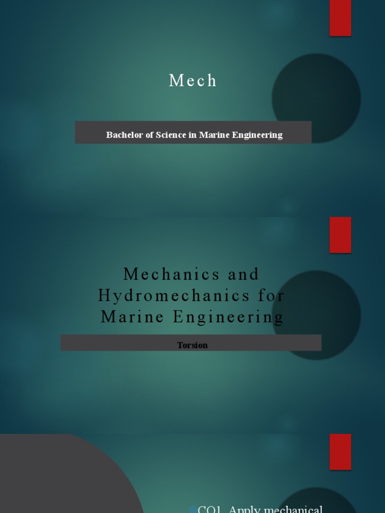 Bachelor of Science in Marine Engineering | PDF | Stress (Mechanics ...