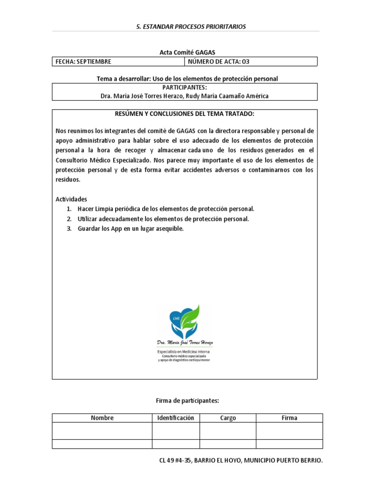 Acta Comité GAGAS 2022 | PDF