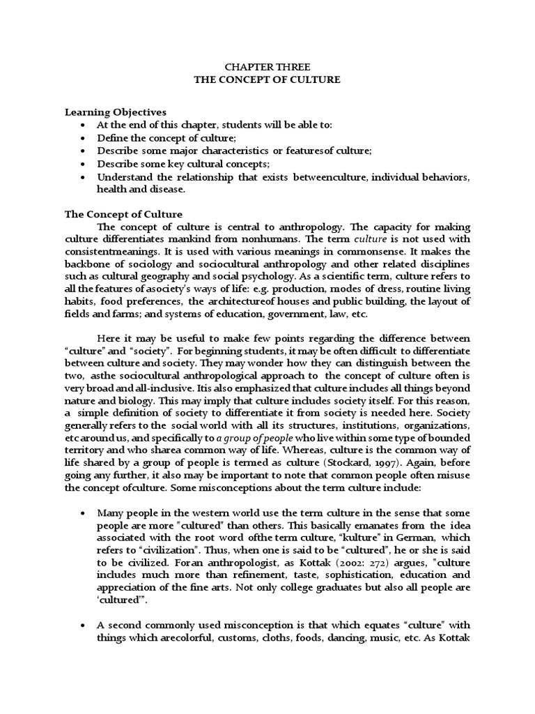 Chapter III | PDF | Anthropology | Relativism