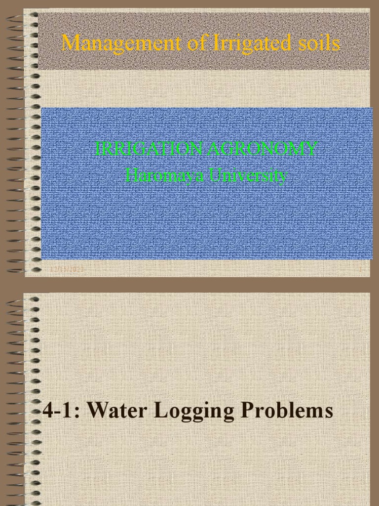 4-1. Water Logging-2019 | PDF | Drainage | Irrigation