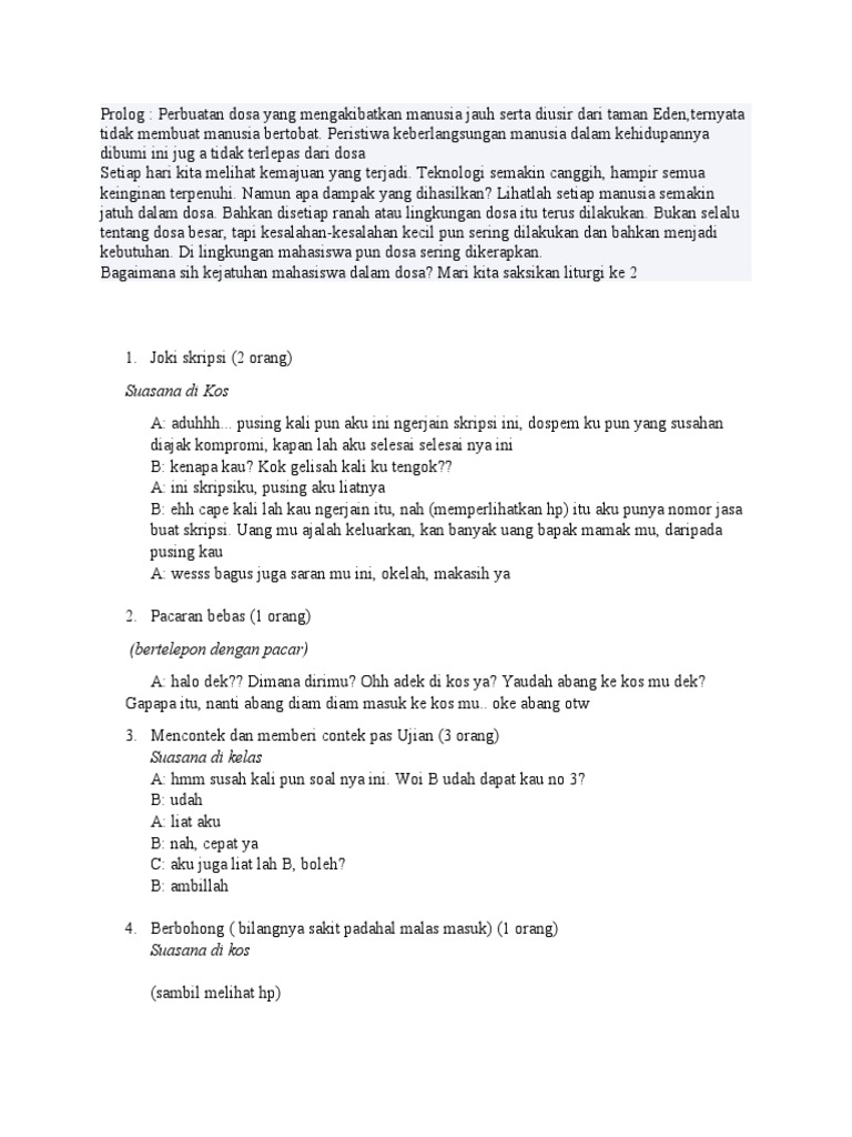 Liturgi 2 | PDF | Seni & Disiplin Bahasa | Kajian Bahasa Asing