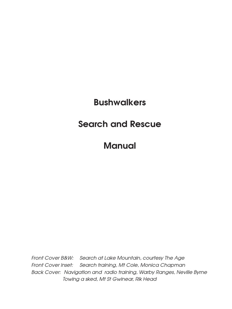 2003 Bush Search and Rescue Victoria Manual | PDF | Mountaineering ...