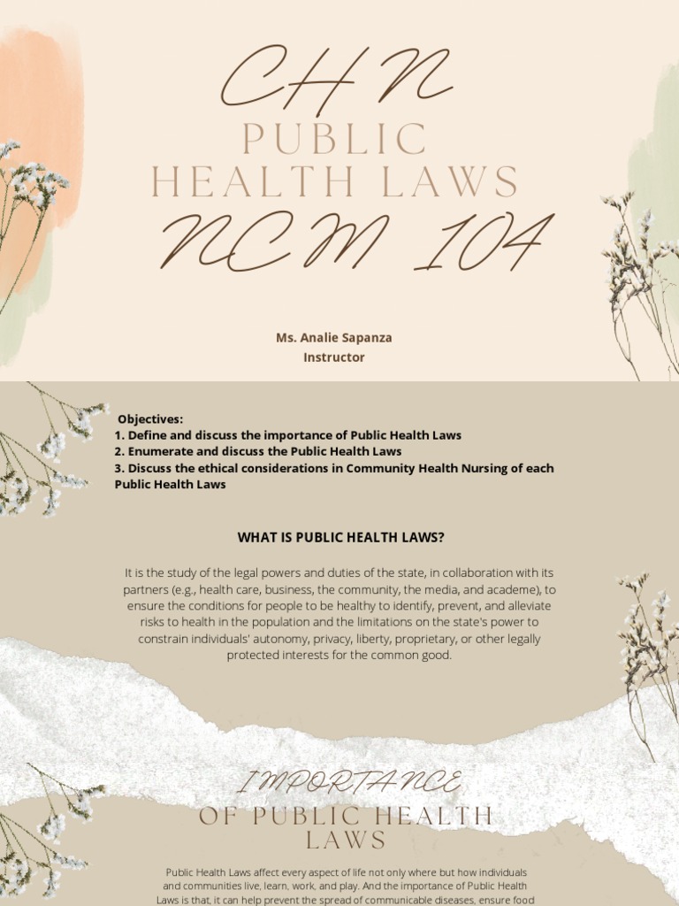 Public Health Laws | PDF | Public Health | Emergency Management