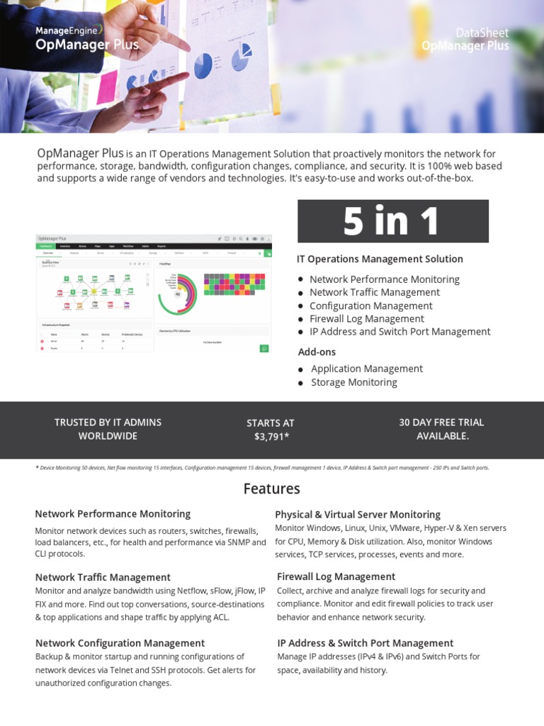 Opmanager Plus | Download Free PDF | Computer Network | Ip Address