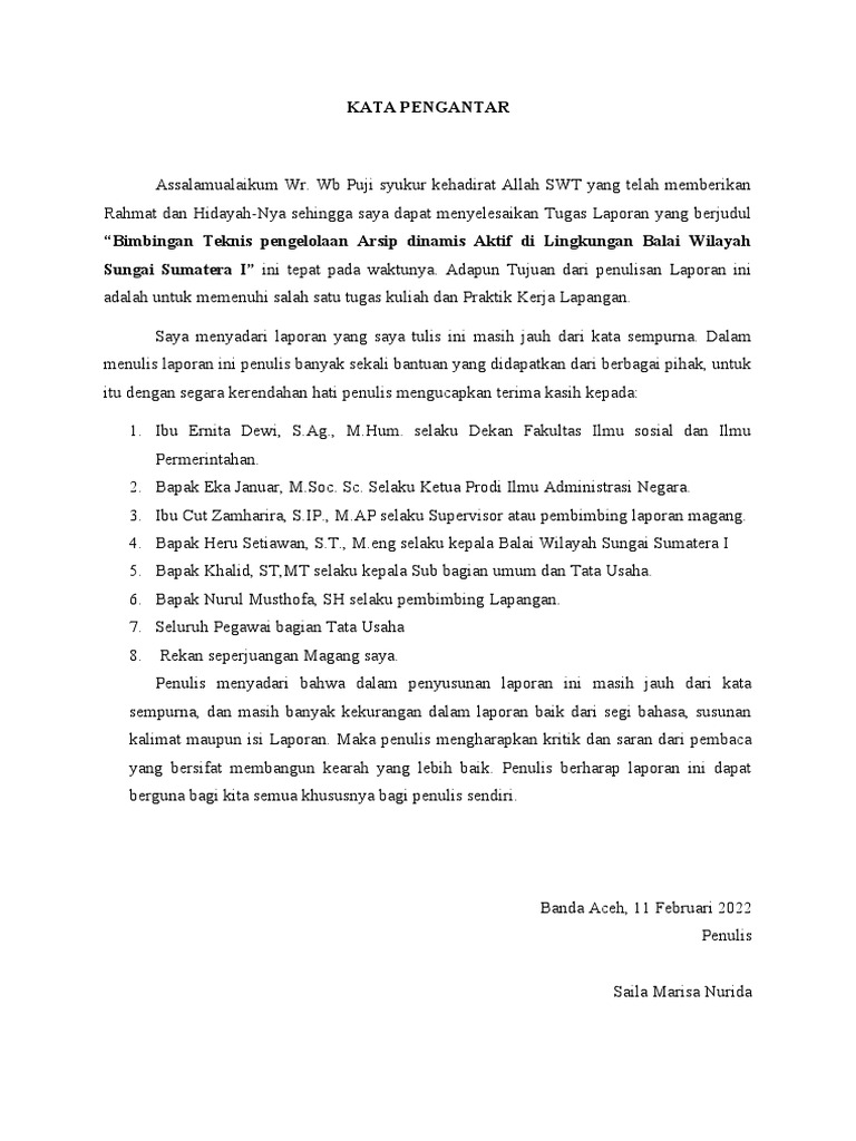 Laporan Magang Saila Marisa Nurida | PDF