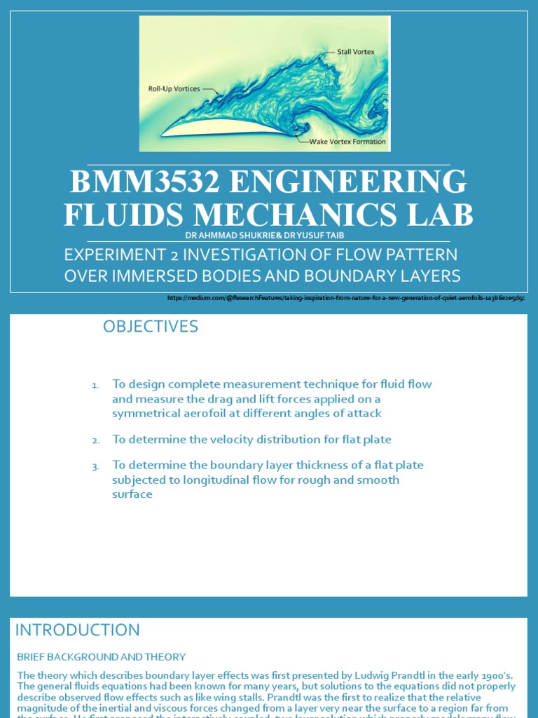 Experiment 2 Investigation of Flow Pattern Over Immersed Bodies and Boundary Layers | PDF ...