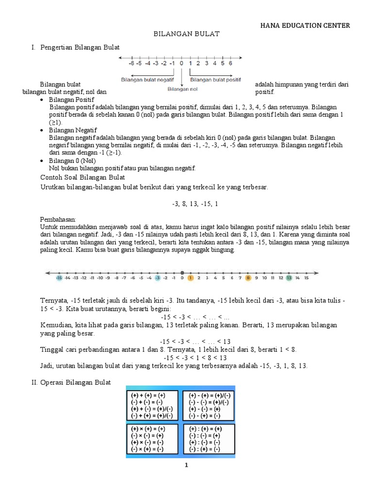 Bilangan Bulat | PDF
