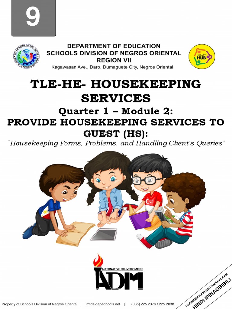Tle-He-Housekeeping Services: Quarter 1 - Module 2: Provide Housekeeping Services To Guest (HS ...