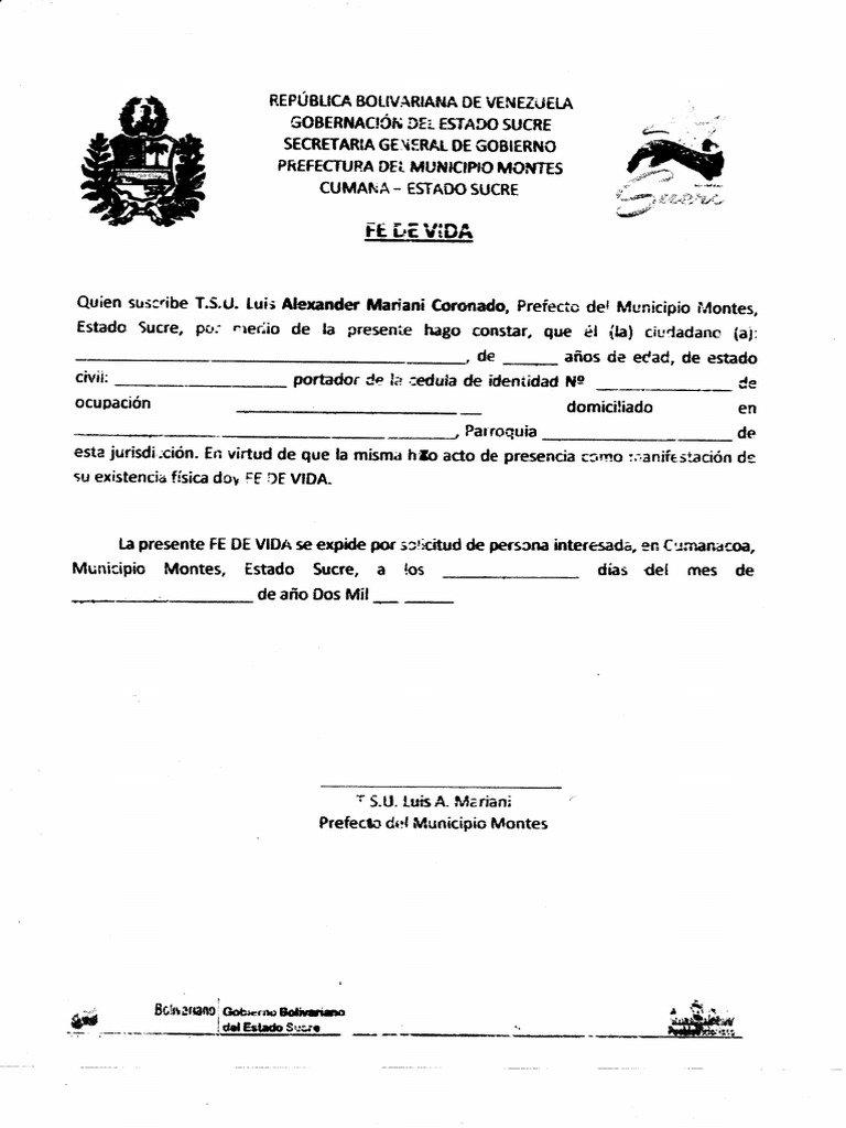 Fe de Vida | PDF