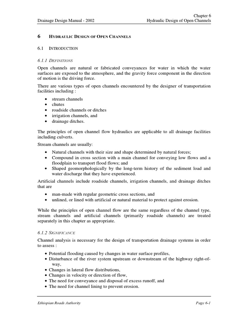 06-Hydraulic Design of Open Channels | PDF | Discharge (Hydrology) | Earth Sciences