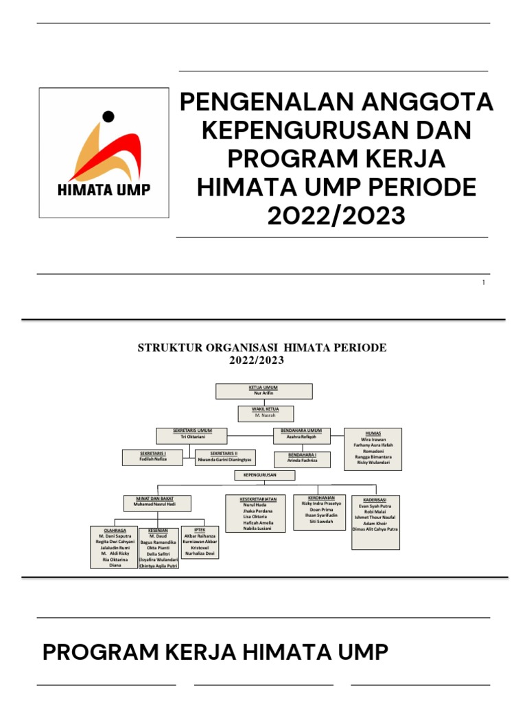 Paparan Program Kerja | PDF